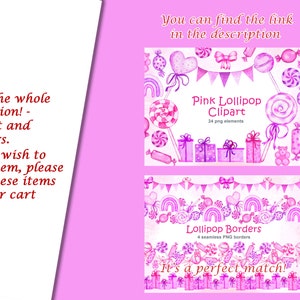 Pink Swirl Lollipop Digital Paper, Girl Baby Shower Seamless Pattern ...