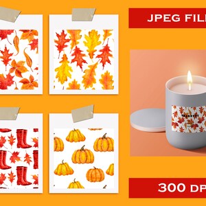 Thanksgiving Digital Paper, Fall Autumn Seamless Pattern File, Leaves ...