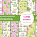 Easter Gnomes Digital Paper, Easter Eggs Seamless Pattern File, Pastel ...