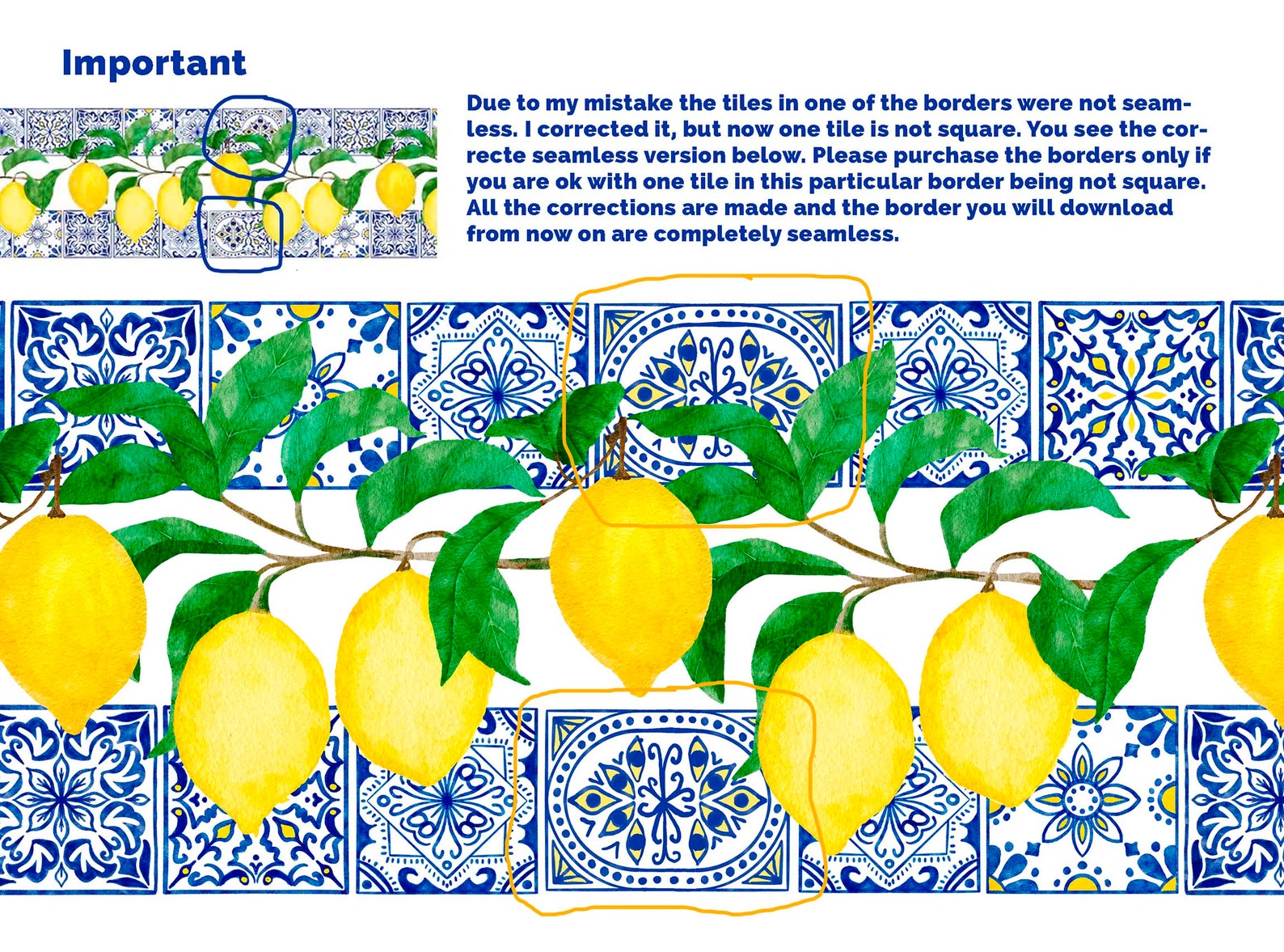 Lemon Seamless Border PNG, Summer Frame File, Citrus Fruit Wedding ...