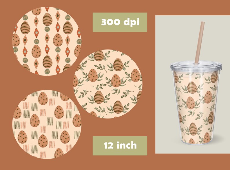 Boho Easter Digital Paper Beige Seamless Pattern File Easter | Etsy