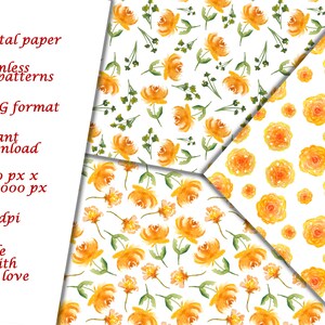 Floral Spring Digital Paper Pack / Pastel Flower Seamless Pattern ...