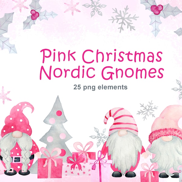 Christmas Gnome Clipart - Etsy