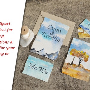 Camping Clipart, Fall Landscape Mountain Clip Art, Trailer Camper Camp ...