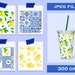 Lemon Digital Paper, Summer Seamless Pattern File, Citrus Fruit Wedding ...
