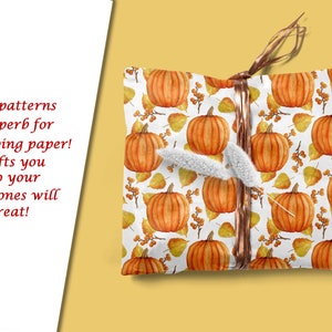 Pumpkin Digital Paper, Fall Seamless Pattern Files, Halloween ...