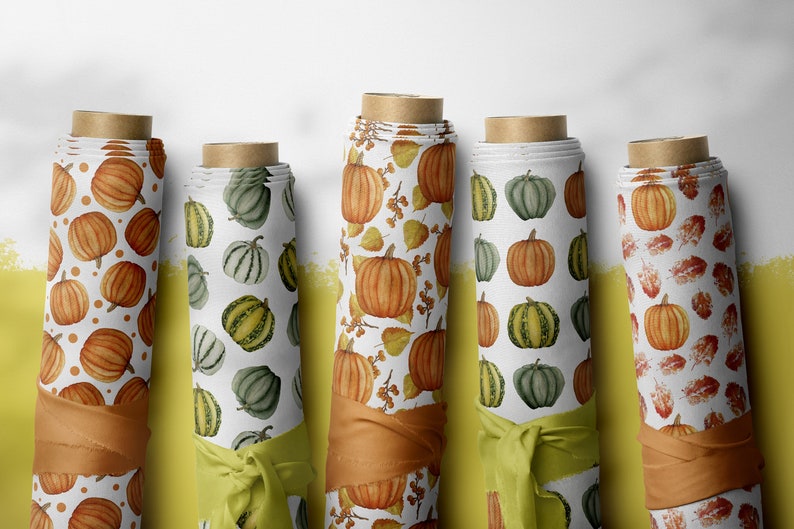 Pumpkin Digital Paper Fall Seamless Pattern Files Halloween | Etsy