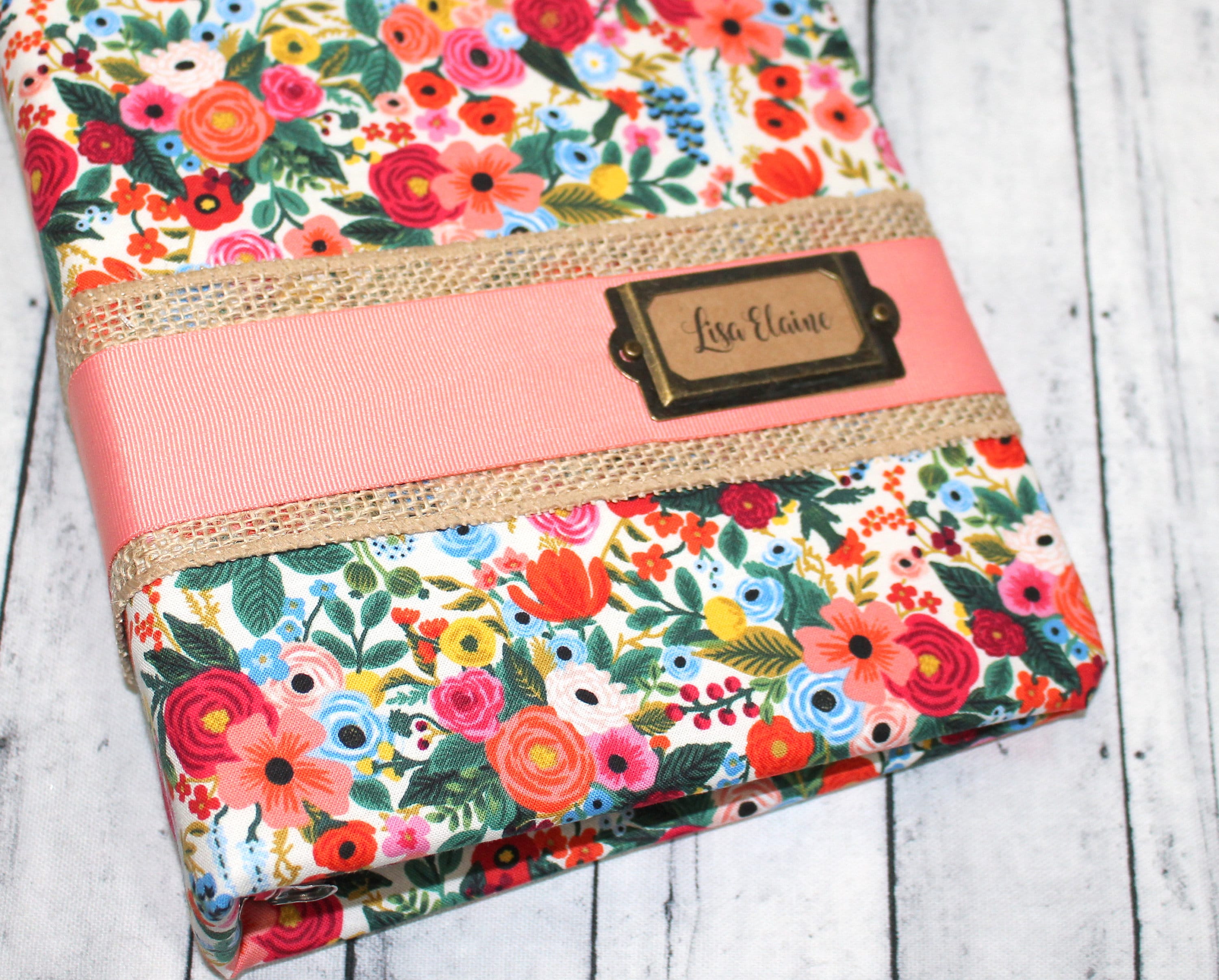 3 Ring Binder Personalized Binder Coral and Pink Flowers | Etsy