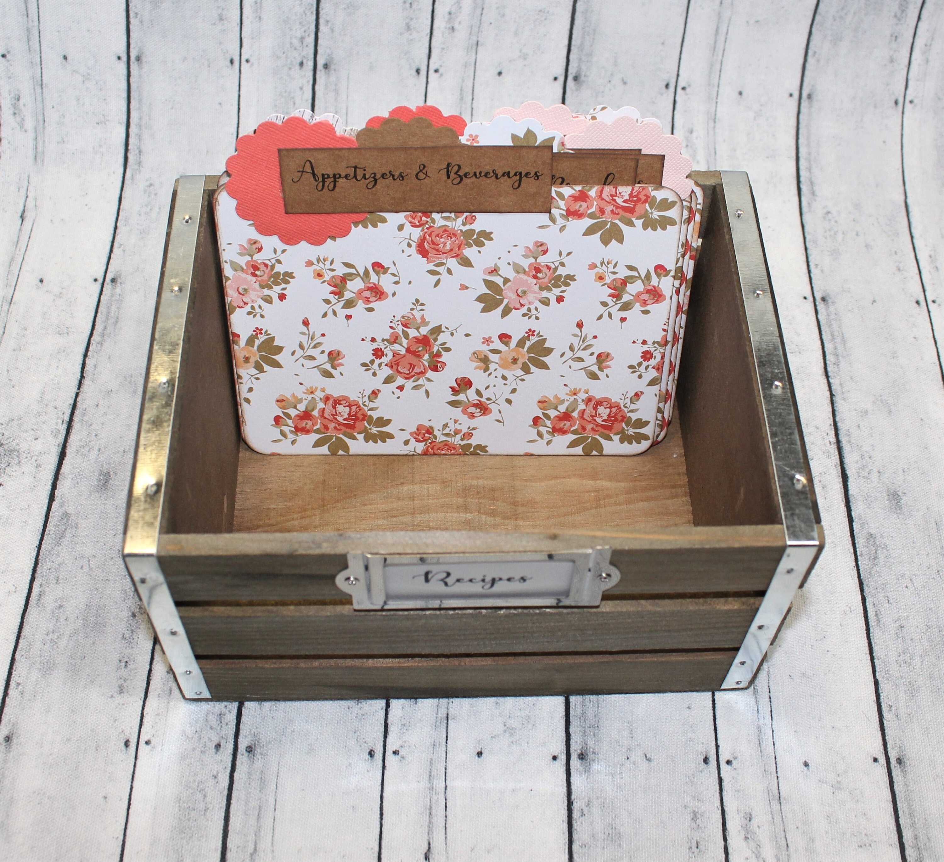 Recipe Box Farmhouse Recipe Box Recipe Dividers 4 x 6 | Etsy