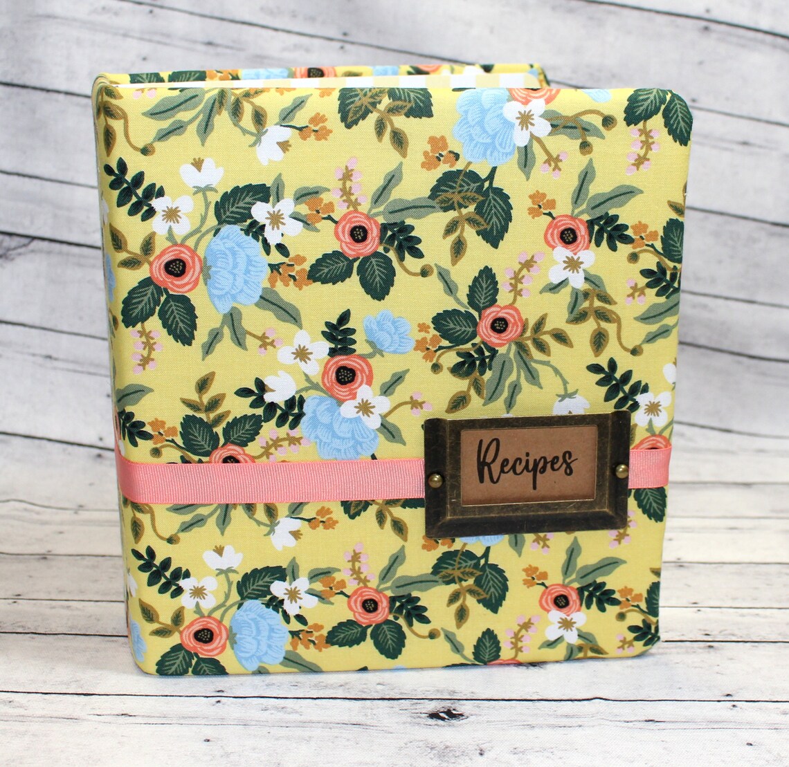 Yellow Floral Recipe Binder Recipe Dividers Cookbook | Etsy