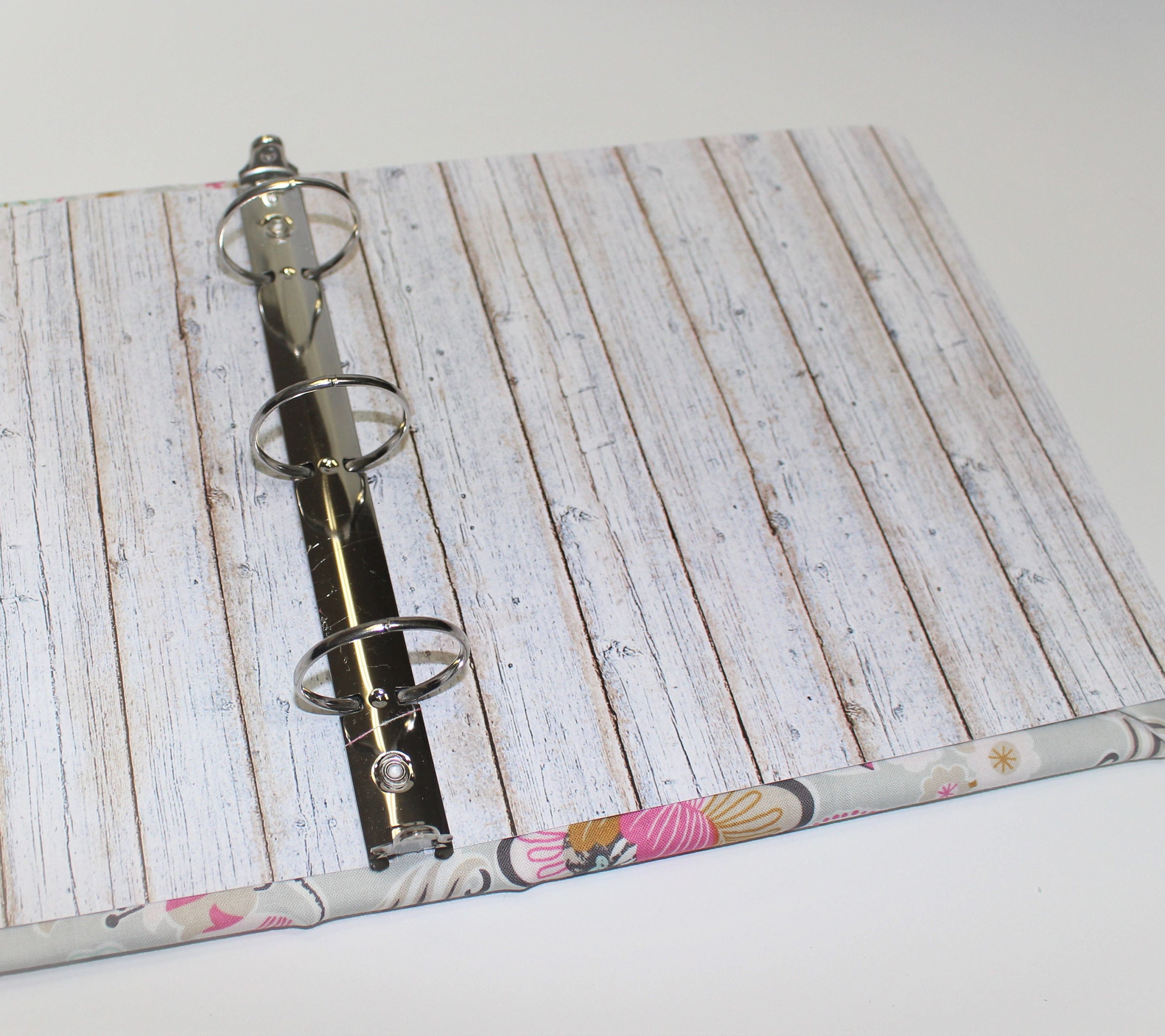 Personalized binder 3 ring notebook floral fabric covered | Etsy