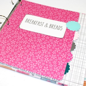 Recipe Binder, 3 Ring Recipe Binder, Personalized Recipe Book, Blank ...