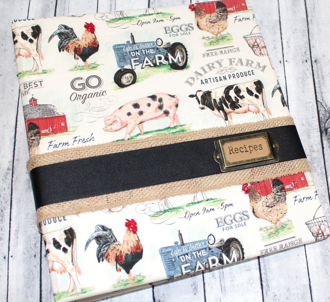 Recipe Binder, Recipe Dividers, Farmhouse Recipe Book, Rustic Recipe ...