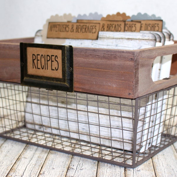 Large Recipe Box - Etsy