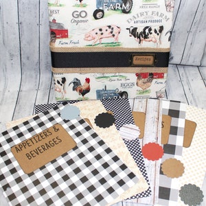 Recipe Binder, Recipe Dividers, Farmhouse Recipe Book, Rustic Recipe ...