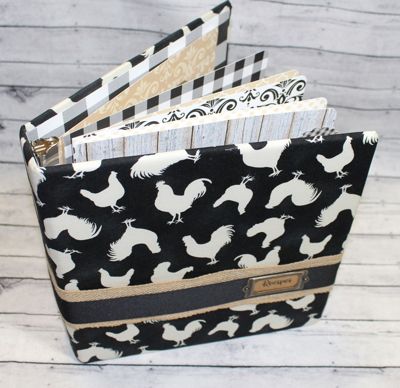 Farmhouse Recipe Binder Recipe Dividers Rustic Recipe Book | Etsy