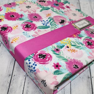 Personalized Binder, 3 Ring Binder, Pink Floral Binder, Home Management ...