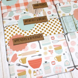 Recipe Dividers, Retro Kitchen Recipe Dividers, Recipe Card Dividers, 4 ...