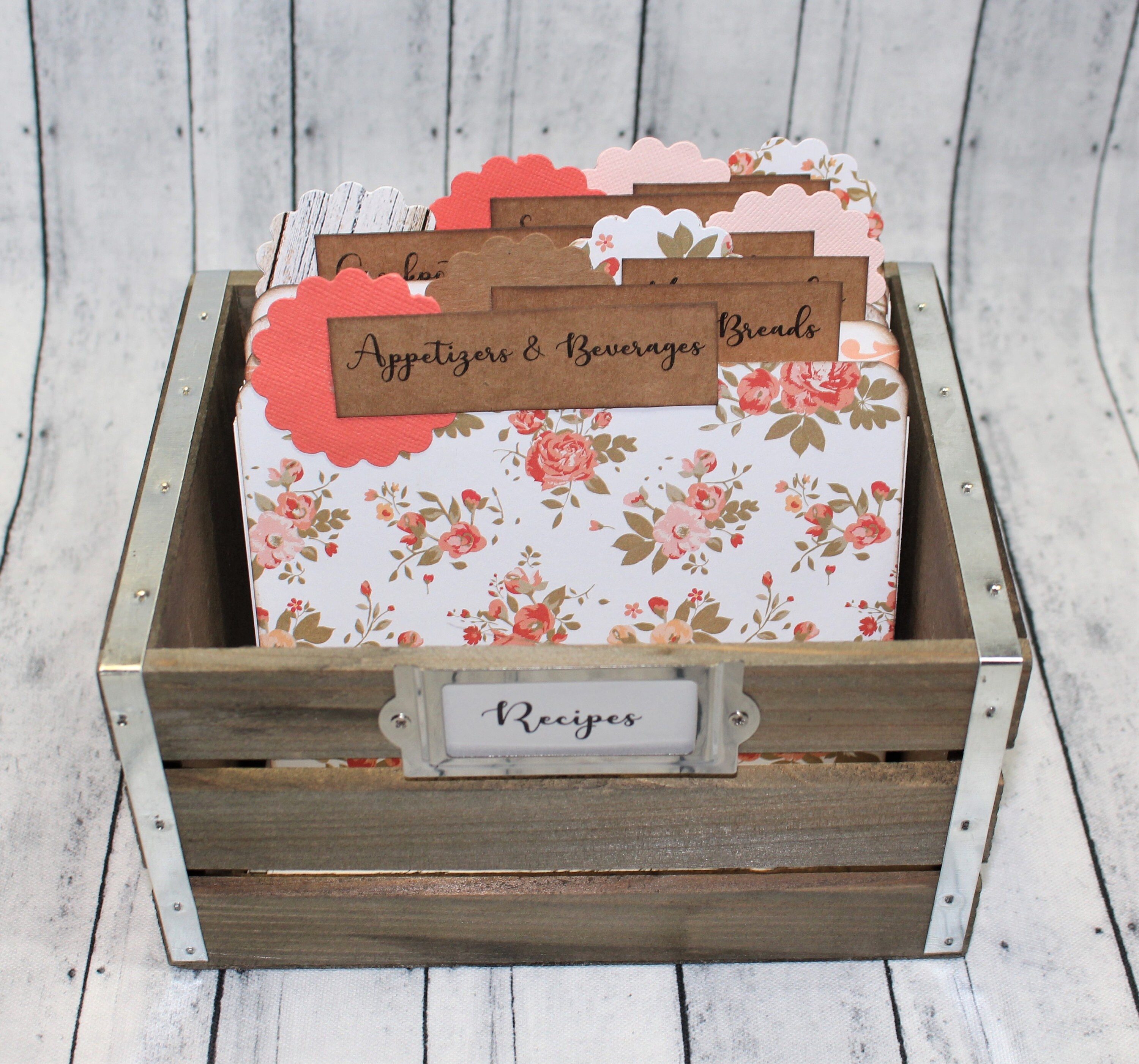Recipe Box Farmhouse Recipe Box Recipe Dividers 4 x 6 | Etsy
