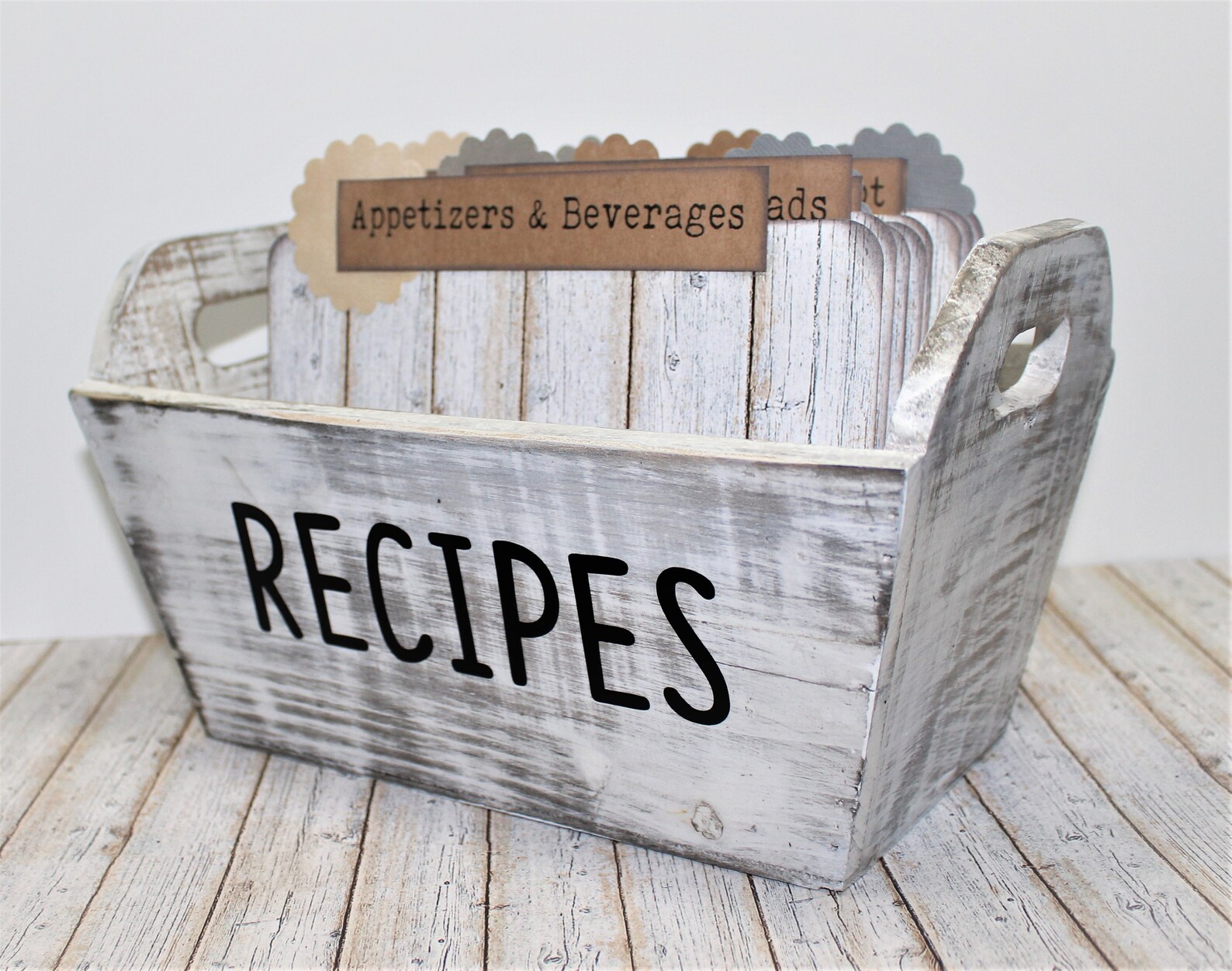 Farmhouse Recipe Box 5 X 7 Recipe Box Shiplap Wood Dividers - Etsy