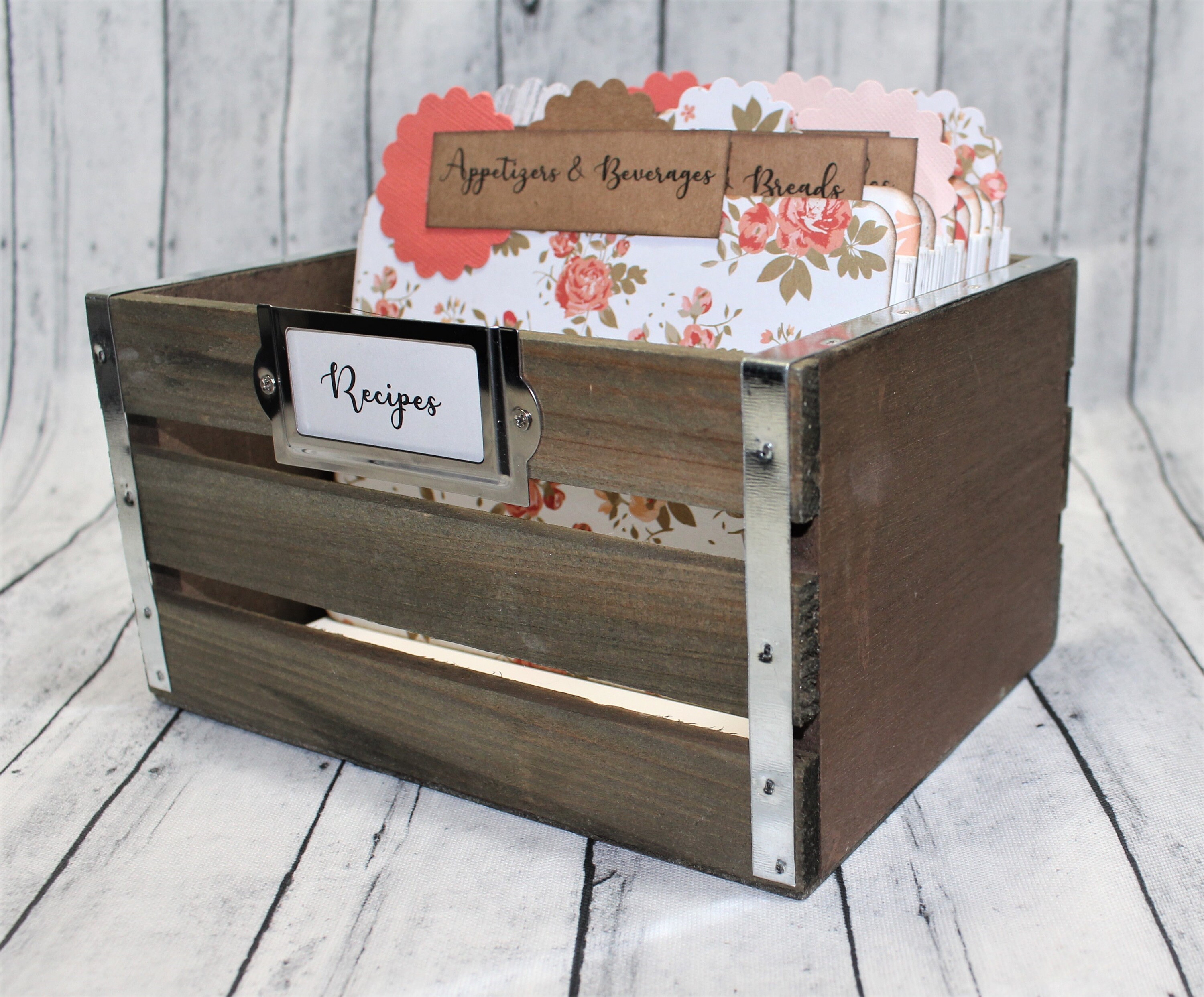 Recipe Box Farmhouse Recipe Box Recipe Dividers 4 x 6 | Etsy