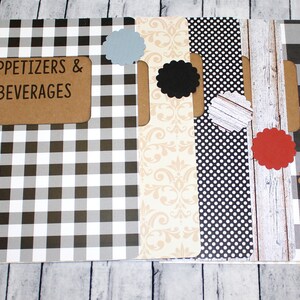 Recipe Binder, Recipe Dividers, Farmhouse Recipe Book, Rustic Recipe ...