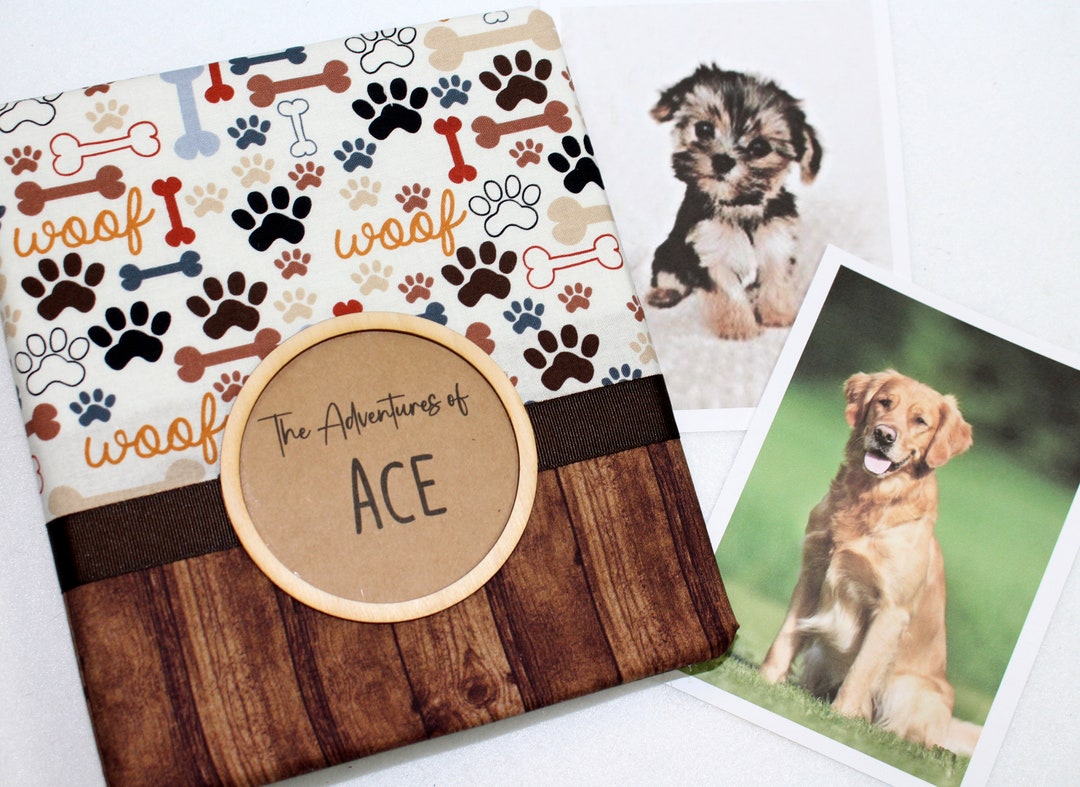 Dog Photo Album, Pet Memory Book, Dog Memorial Book, Puppy Scrapbook ...