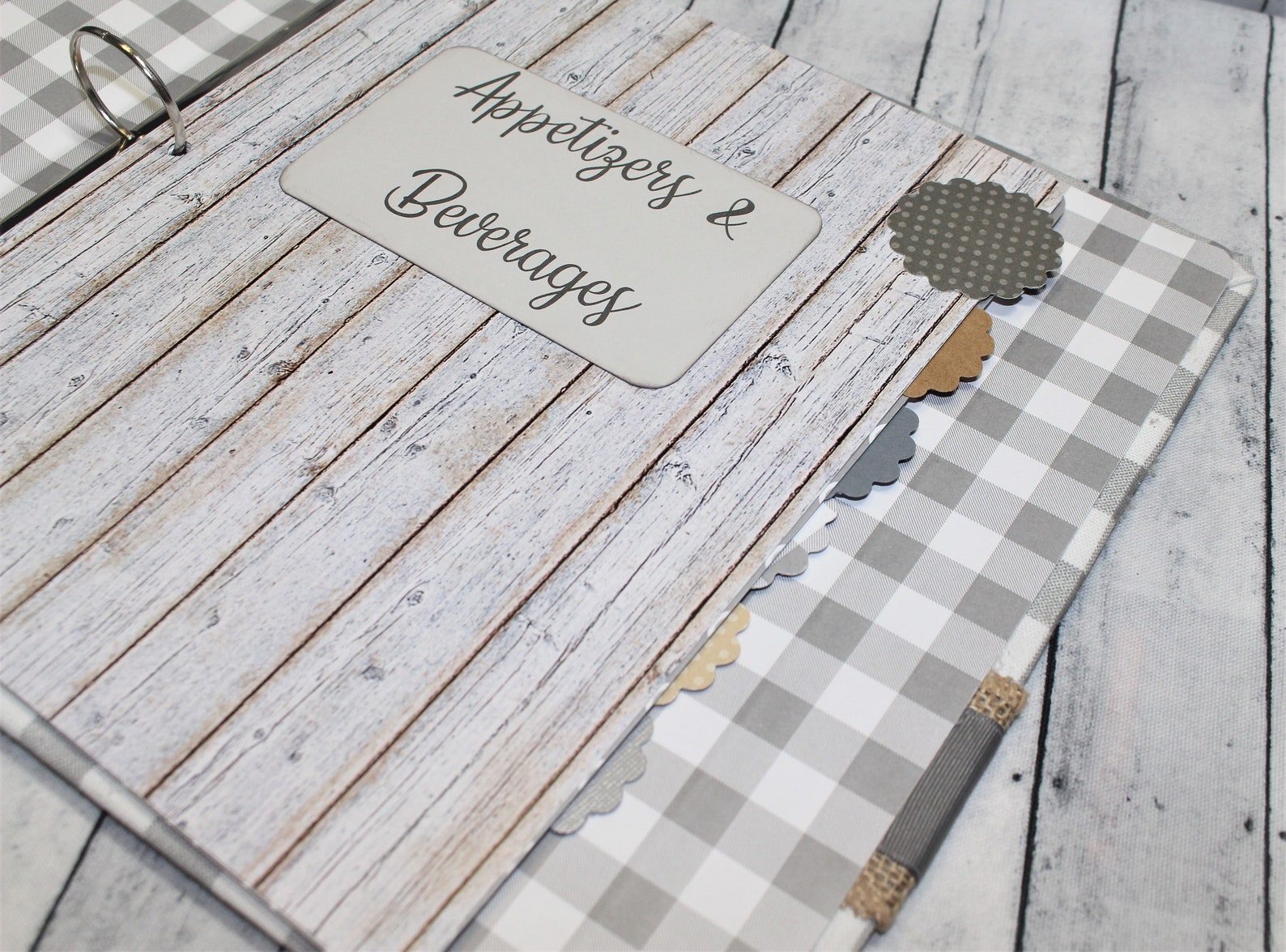 Recipe Binder, Farmhouse Recipe Binder, Gray Recipe Binder, Recipe ...