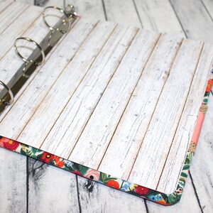 3 Ring Binder, Personalized Binder, Coral and Pink Flowers, Boho Floral ...