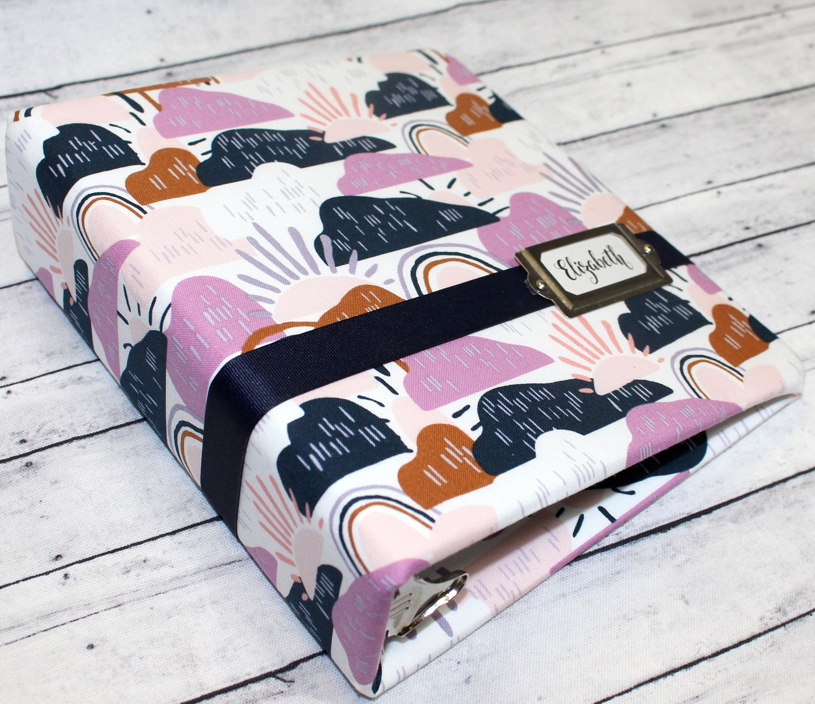 Personalized Binder 3 Ring Binder Boho Rainbow Fabric - Etsy