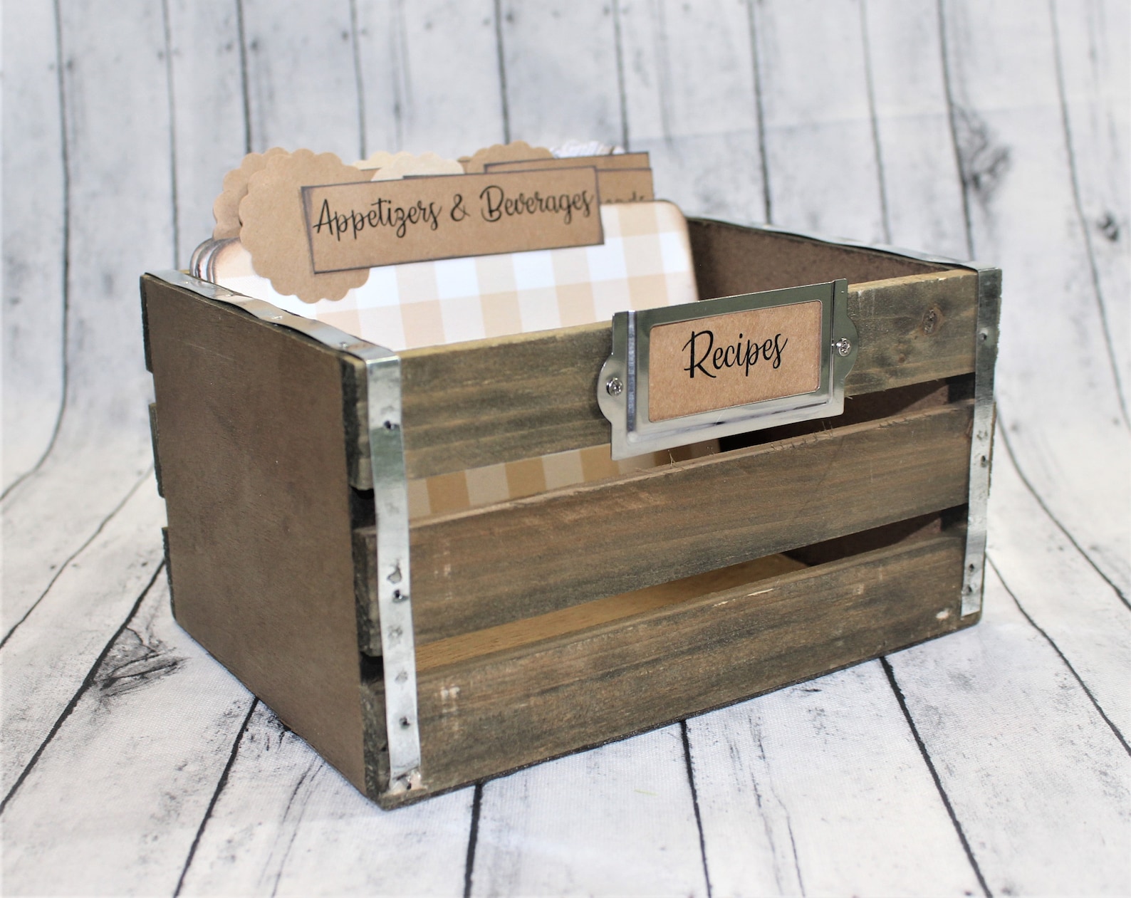 Recipe Box Farmhouse Recipe Box Beige Recipe Dividers 4 X 6 - Etsy