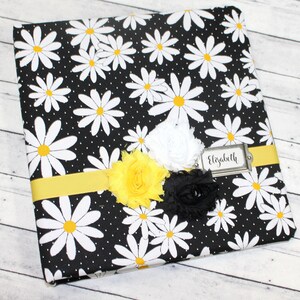Personalized Binder, 3 Ring Binder, Fabric Covered Floral Binder, Daisy ...