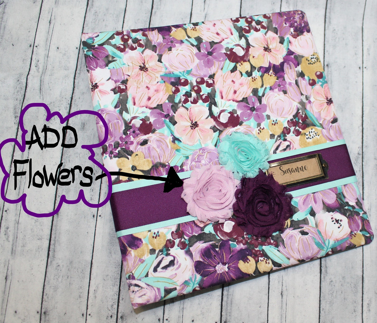 Personalized binder 3 Ring Notebook planner binder | Etsy