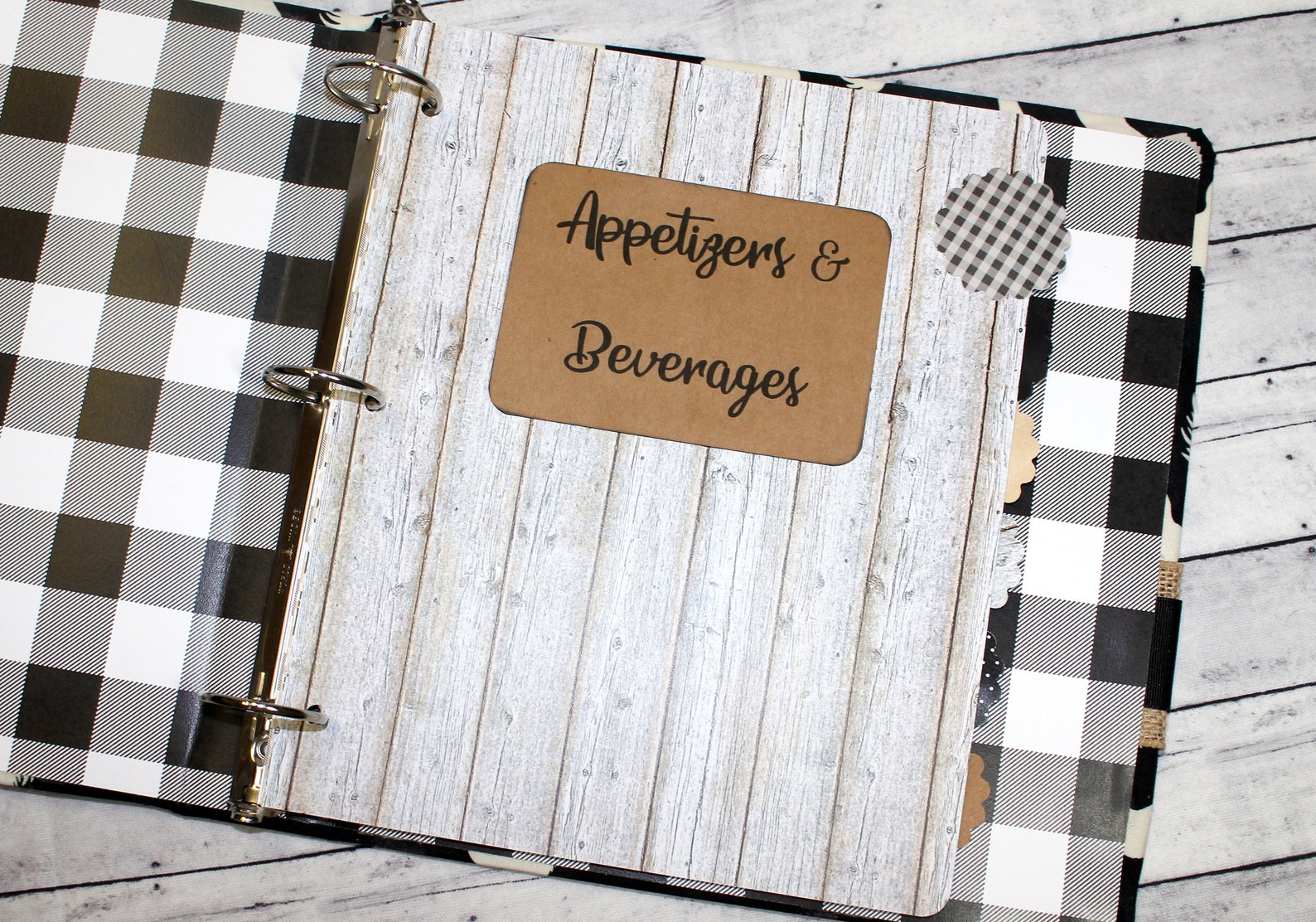 Farmhouse Recipe Binder Recipe Dividers Rustic Recipe Book | Etsy