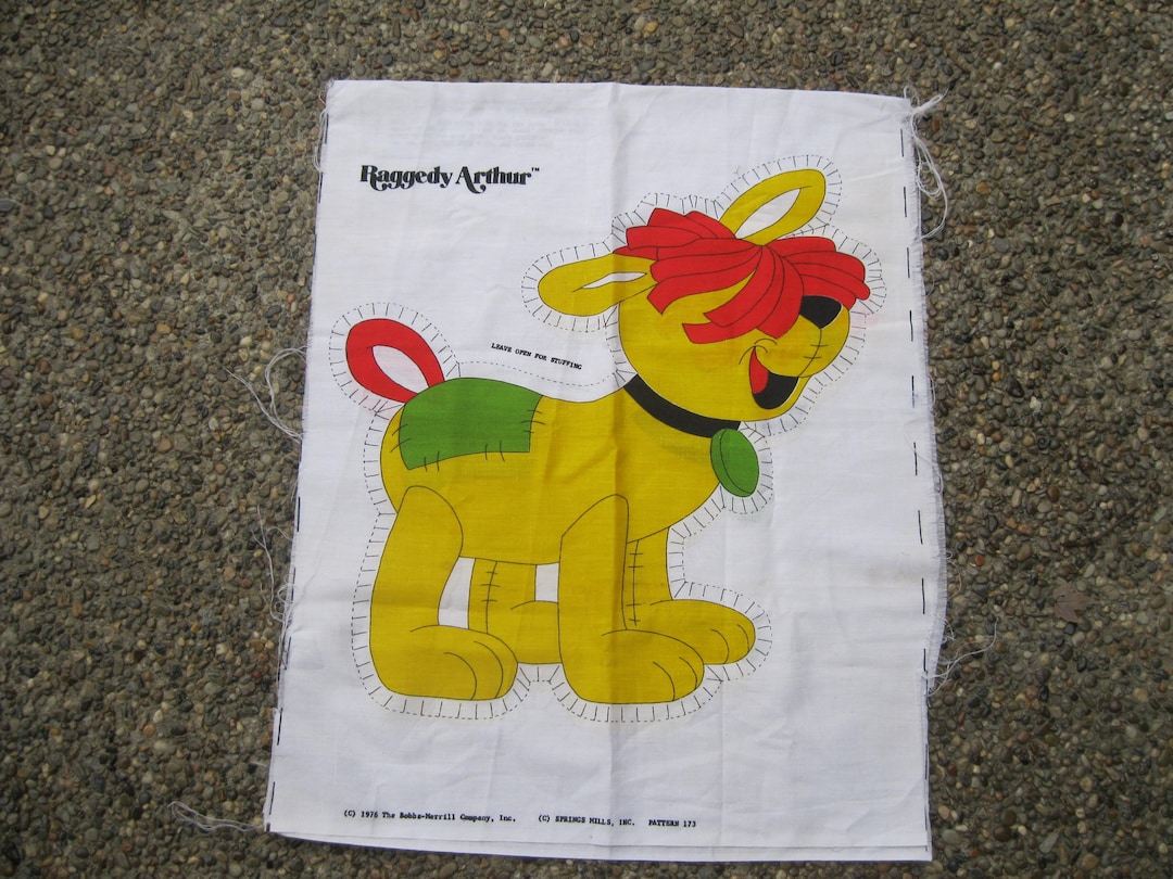 Raggedy Arthur Dog Panel-raggedy Ann's Dog Pattern-raggedy Anns Dog Kit ...