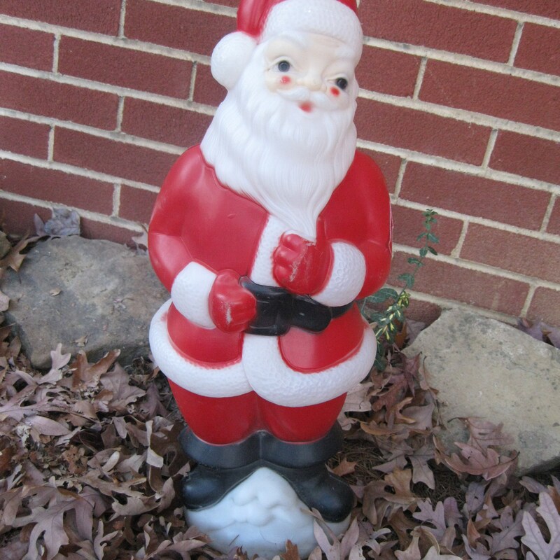 Vintage Outdoor Light up Santa - Etsy