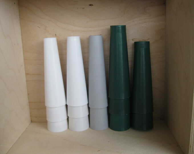 9 Plastic Tree Shaped Cones-empty Plastic Serger Cones-gnome Supply ...
