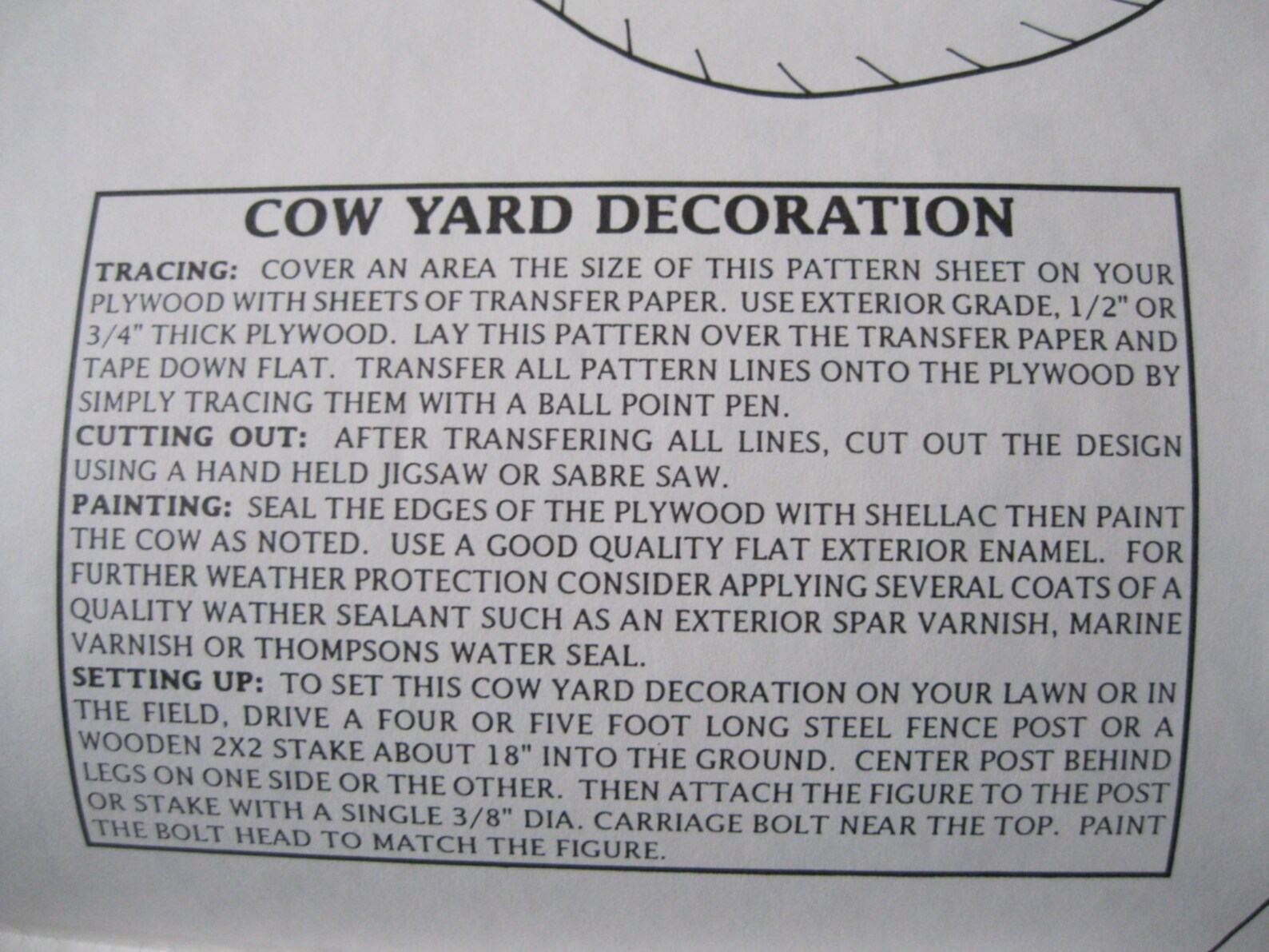 Cow Woodworking Patterns-lifesized Cow Pattern-the Winfield Collection ...