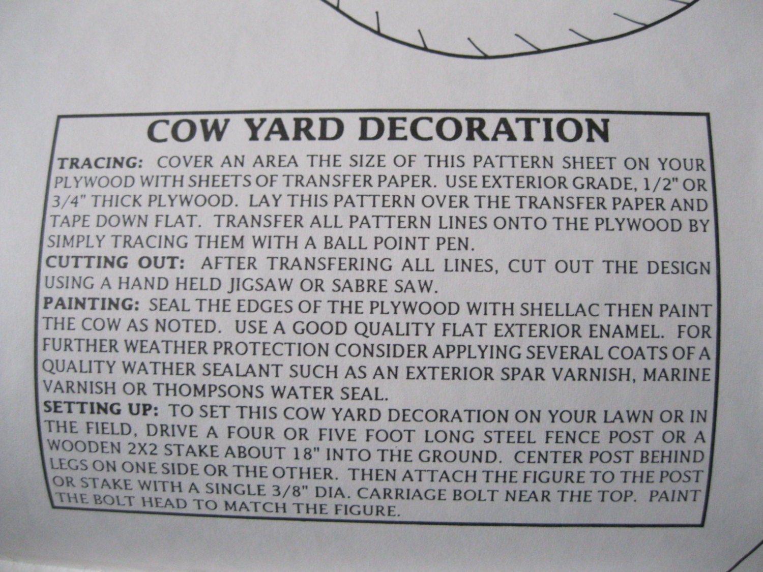 Cow Woodworking Patterns-lifesized Cow Pattern-the Winfield Collection ...