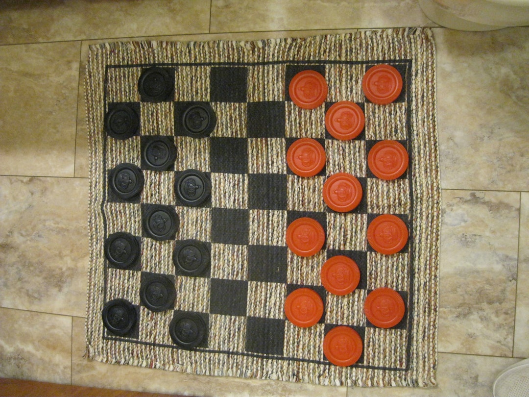 Checker Game Tic Tac Toe Game-floor Game-oversized Checkers-giant ...