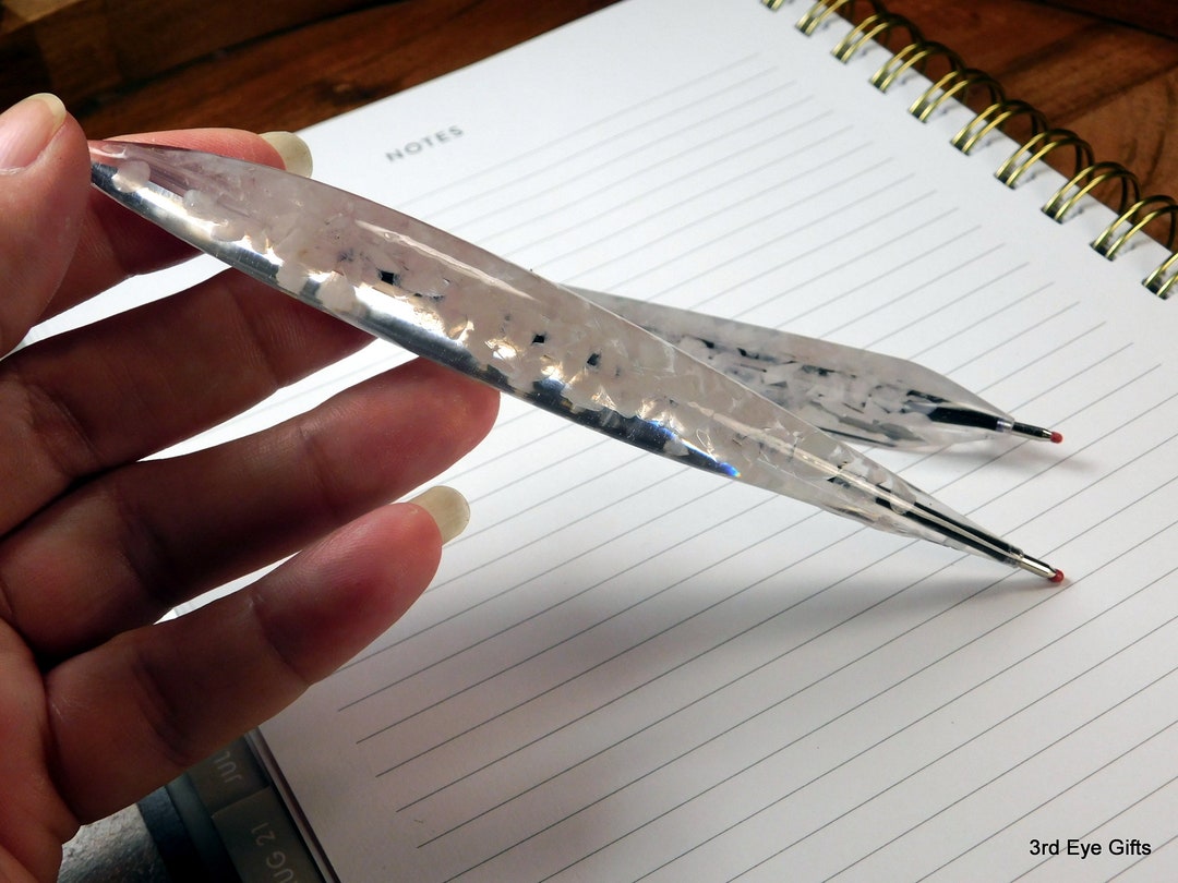 Rose Quartz Crystal Pen, Automatic Writing Beginner Pen, Journaling ...