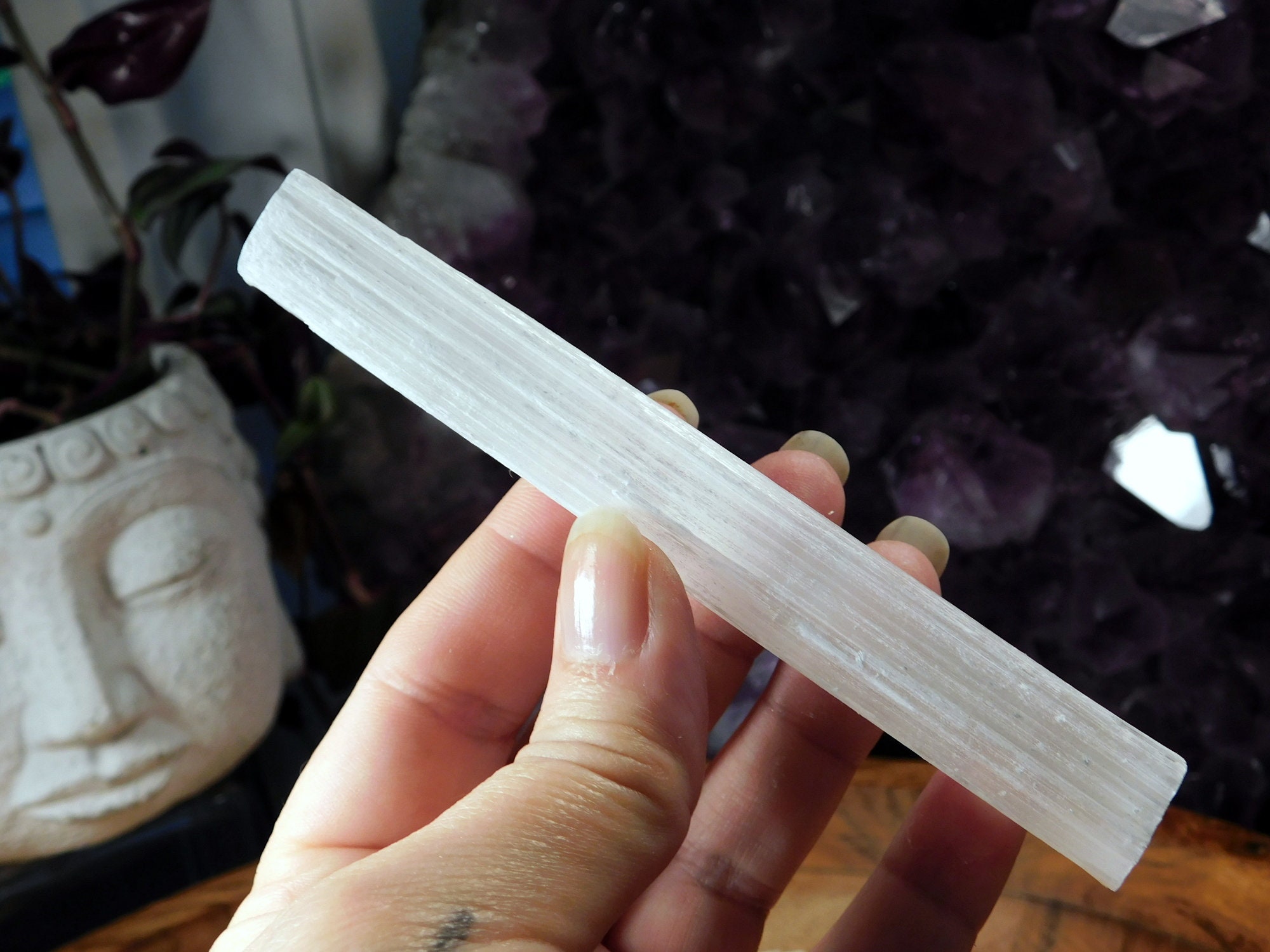 5 Inch White Selenite Charging Wand Gypsum Crystal Raw | Etsy