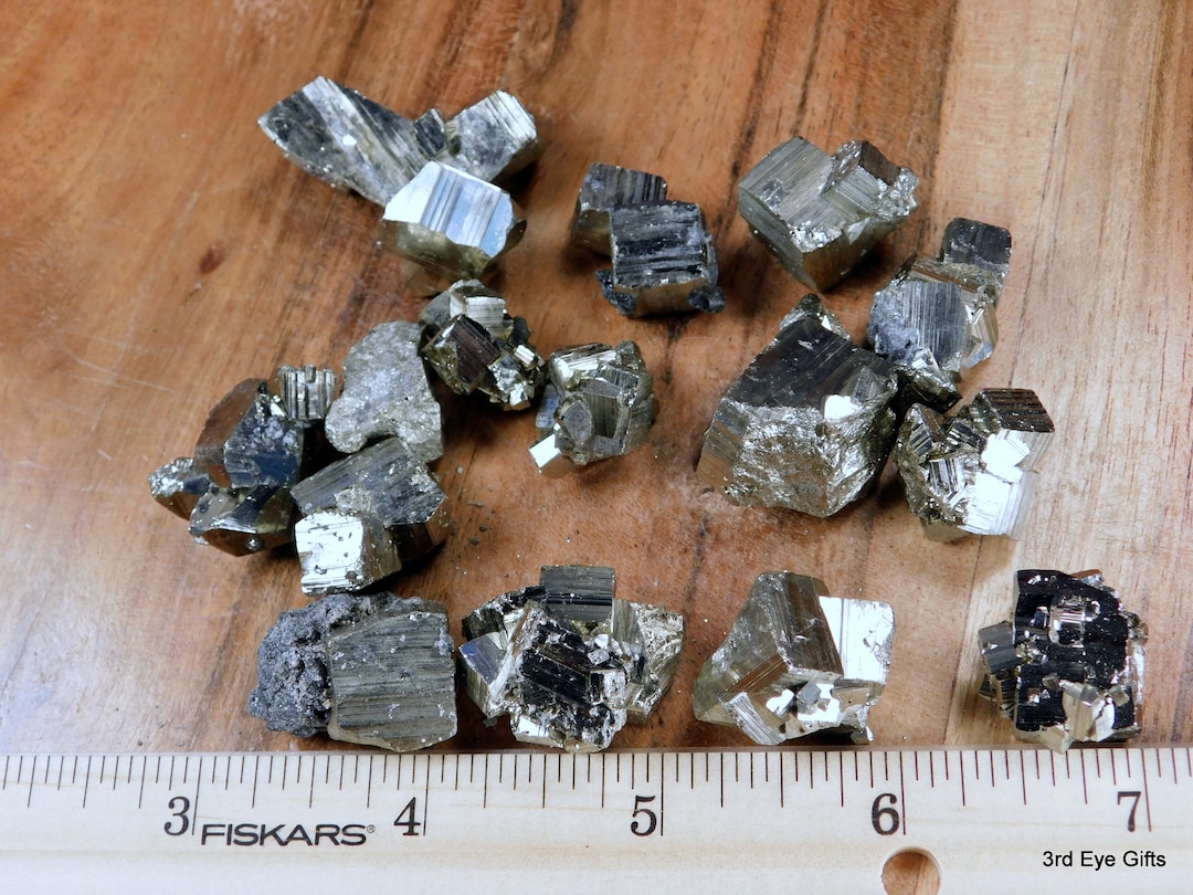Pyrite Chunk Cube Formation, Fools Gold Cluster Crystal, Prosperity ...