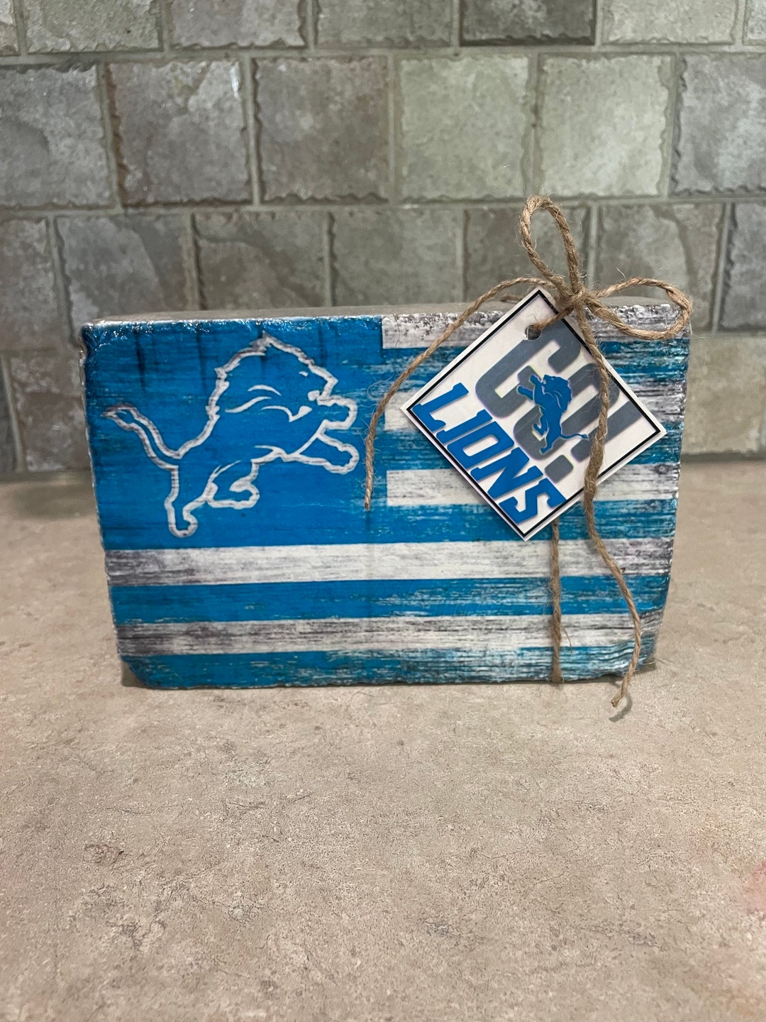 Detroit Lions Garden Stone. Outdoor Patio Stone, Bar/mancave Decor ...