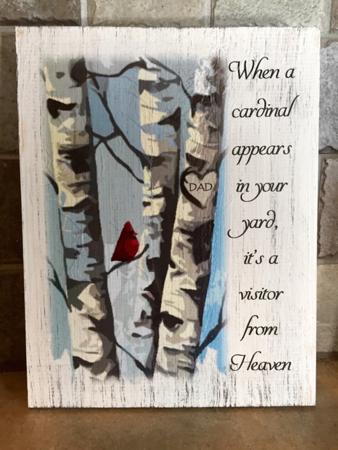 When a Cardinal Appears in Your Yard, It is a Visitor From Heaven, Wood ...