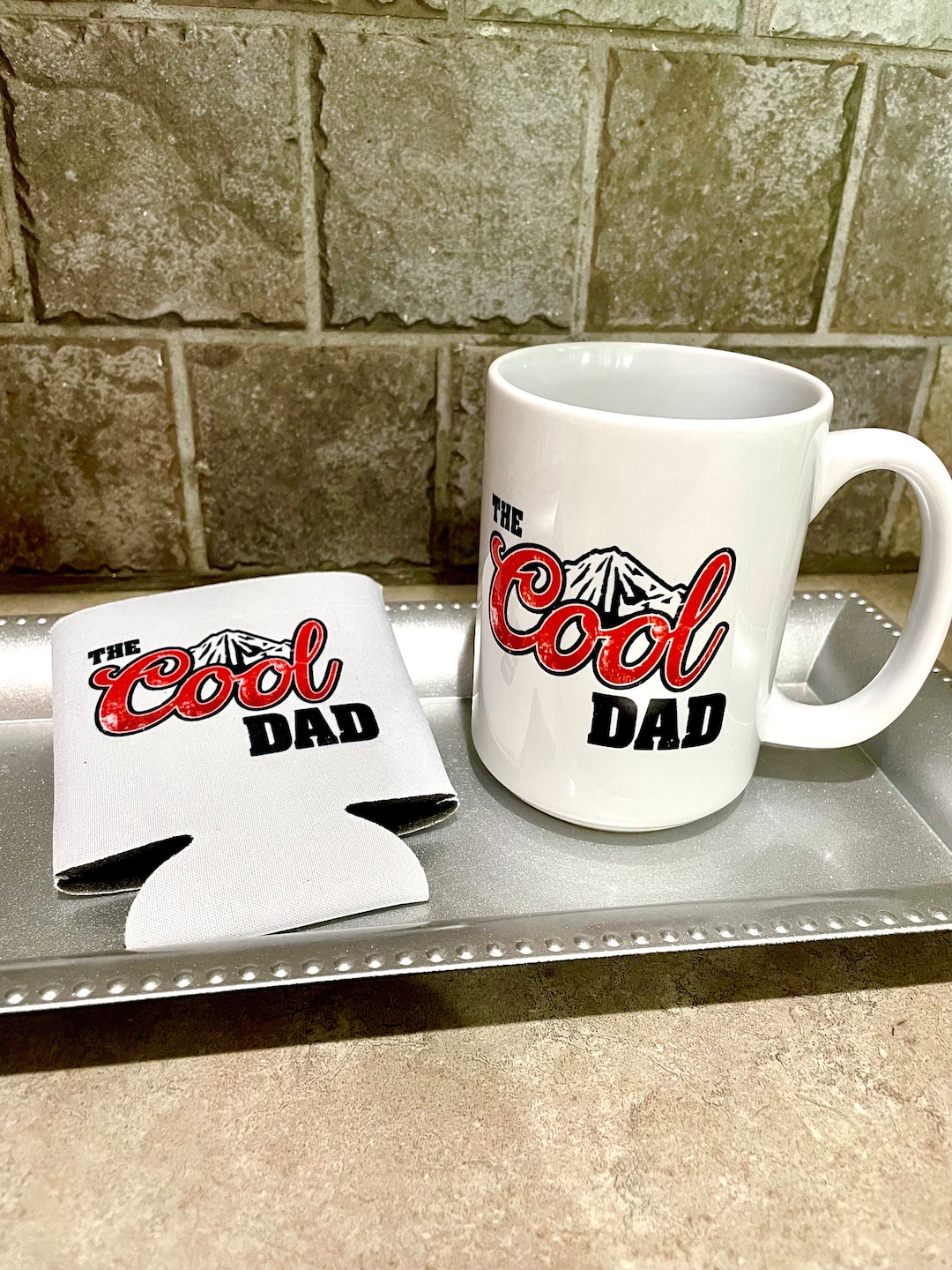 The Cool Dad Beverage Can Cooler. 15 Oz Mug. Neoprene. Can Hugger ...