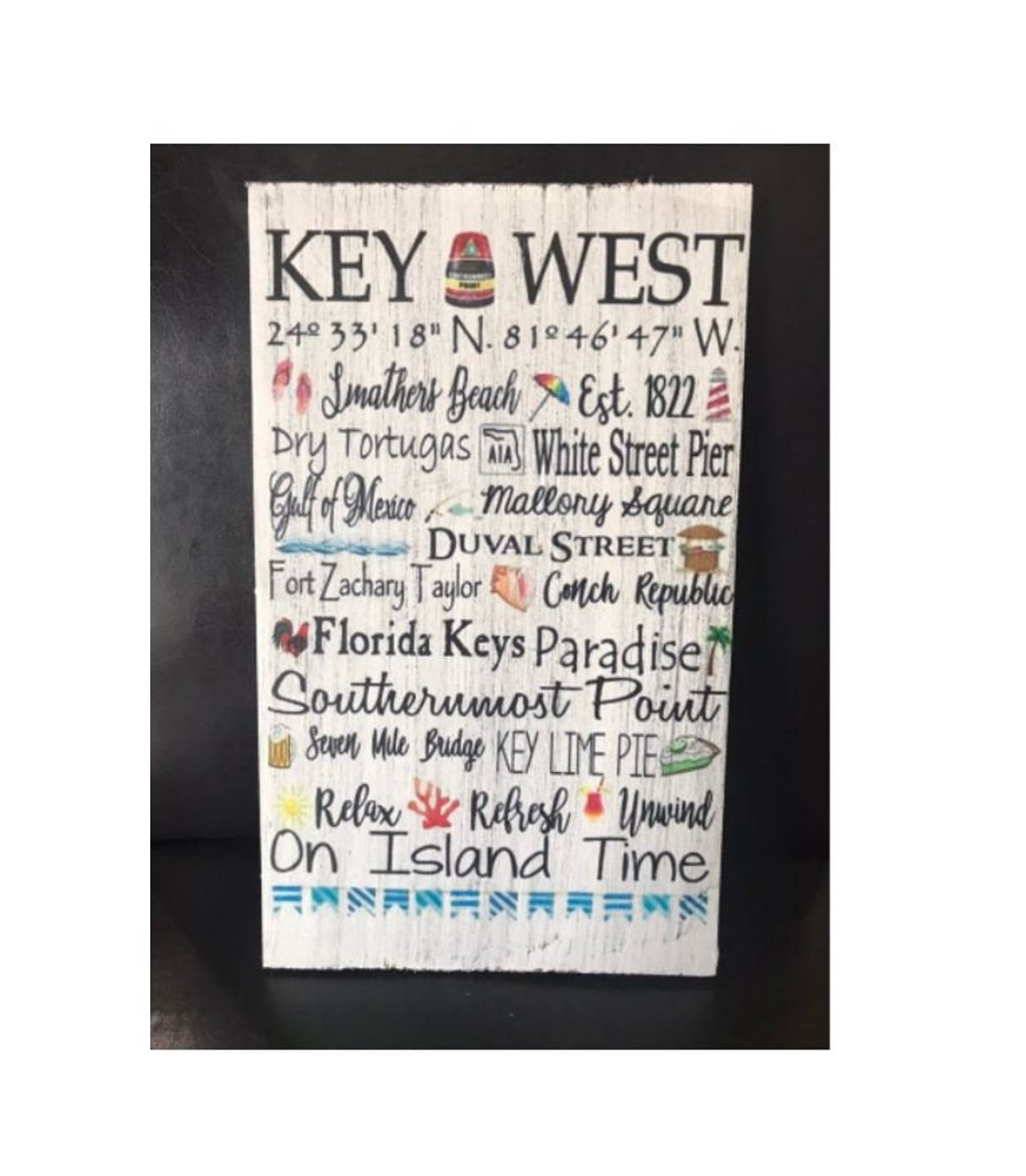 Key West Subway Art Wood Sign 12x8” - Etsy