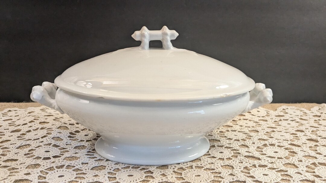 Antique White Ironstone Tureen From T R & Booth of England / Ironstone ...