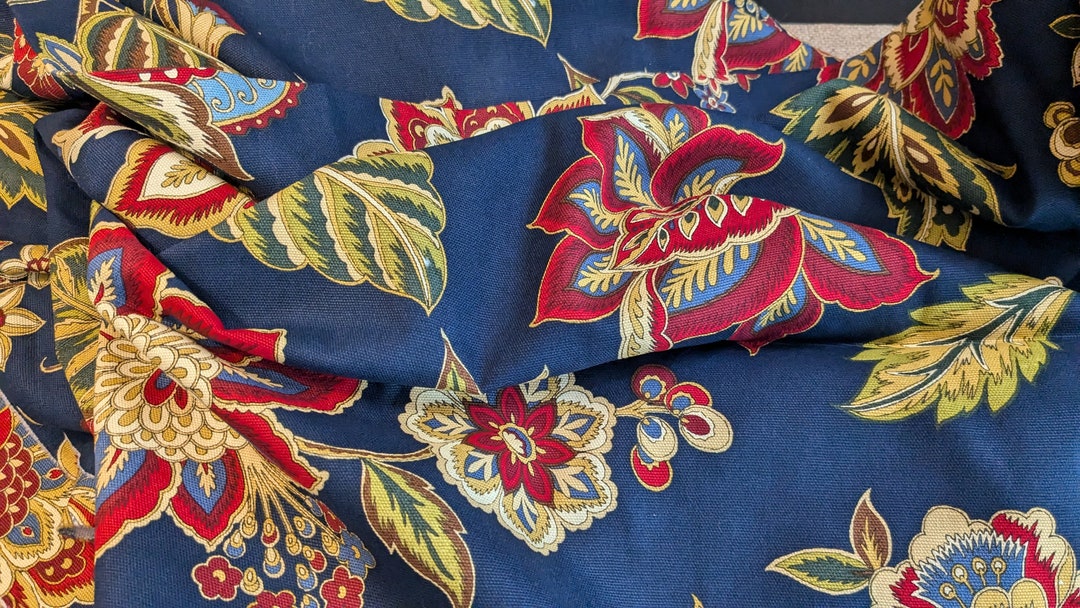 Waverly Paisley Fabric 44 X 58 / Sewing Craft Seat Cover Pillow Fabric ...