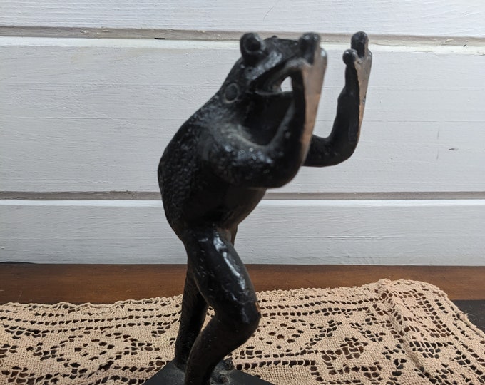 Unusual Vintage Heavy Cast Iron Door FROG Stop / Farmhouse Decor ...